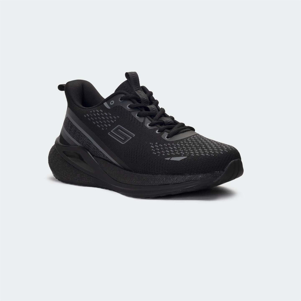 Black Sport Shoes for Unisex - Velocity 753 Sneakers – Caliber Shoes